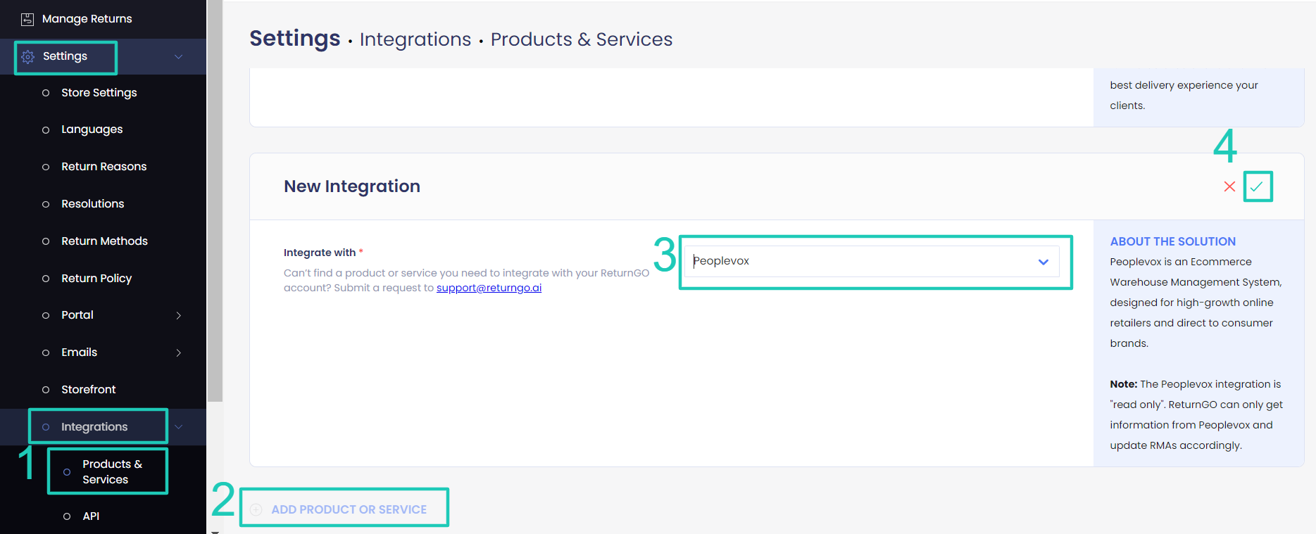 Integration With Peoplevox